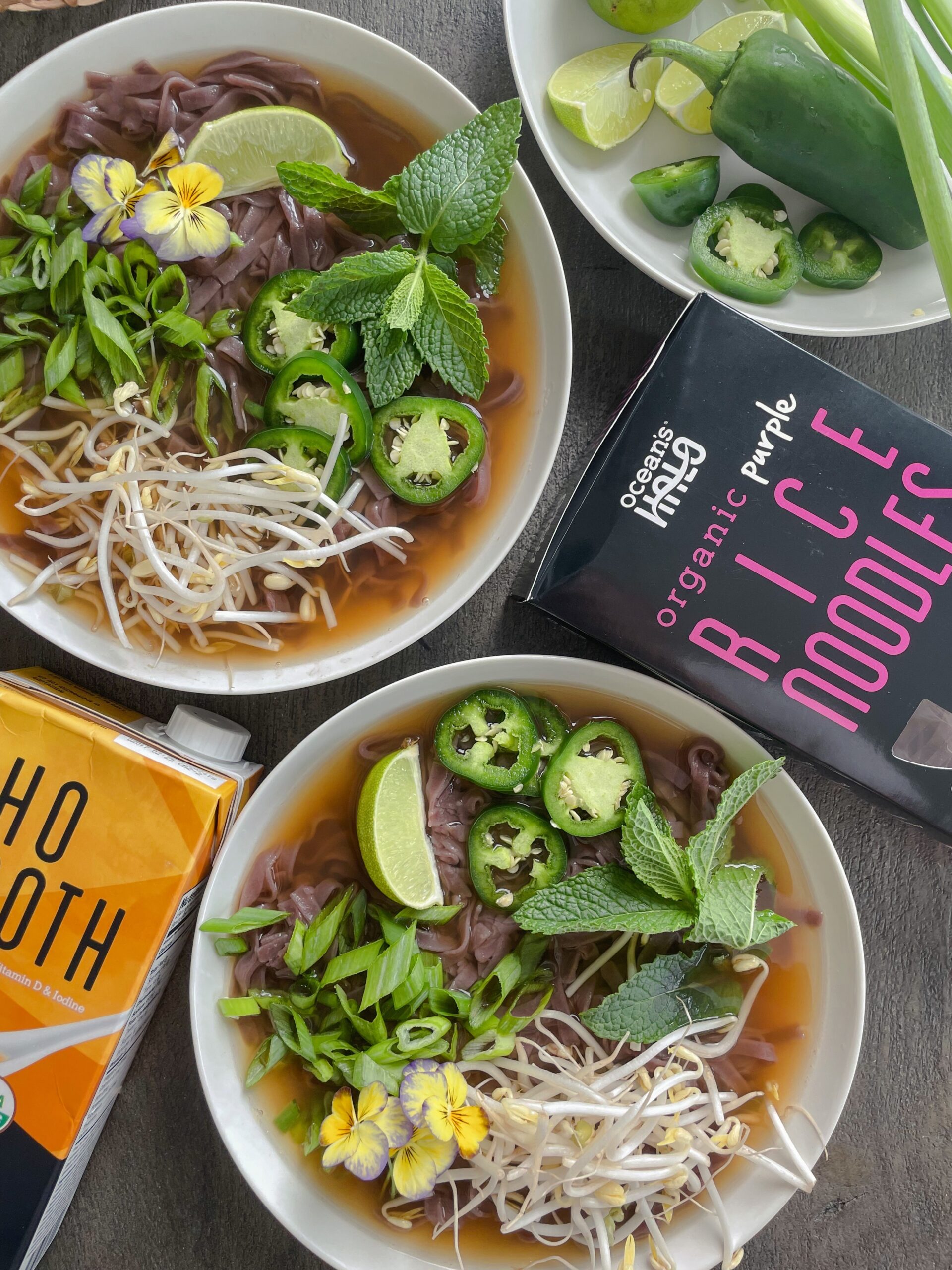 Purple Rice Noodle Pho - Ocean's Halo