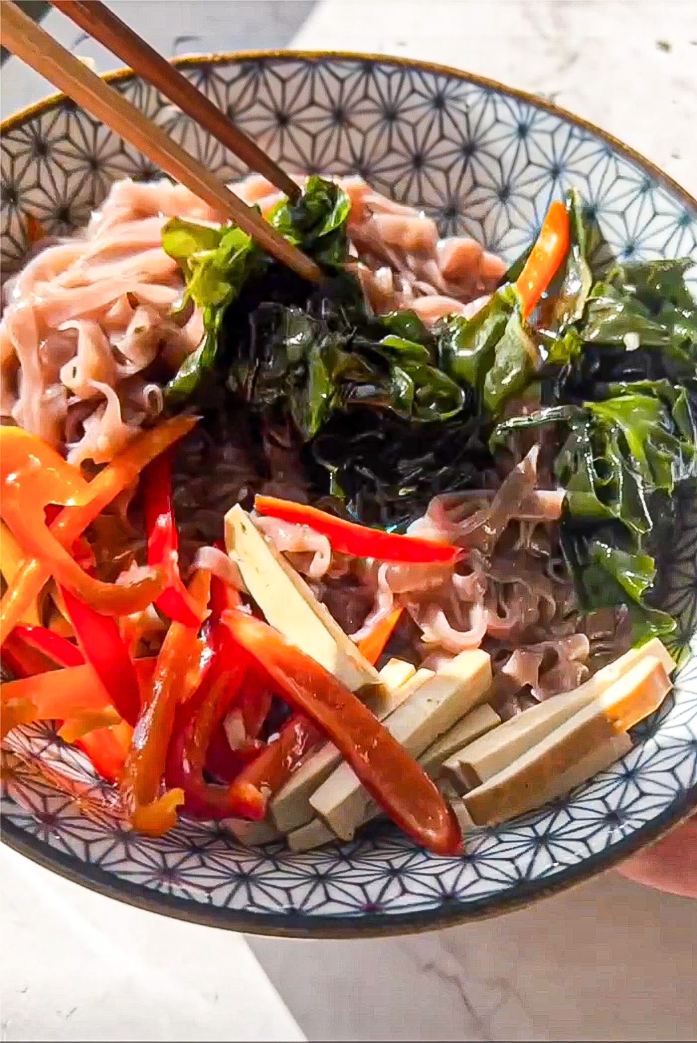 Purple Rice Noodle & Wakame Seaweed Salad - Ocean's Halo